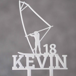 Windsurfing Cake Topper, Windsurf Topper, Wind Surfing Cake Decorations ...
