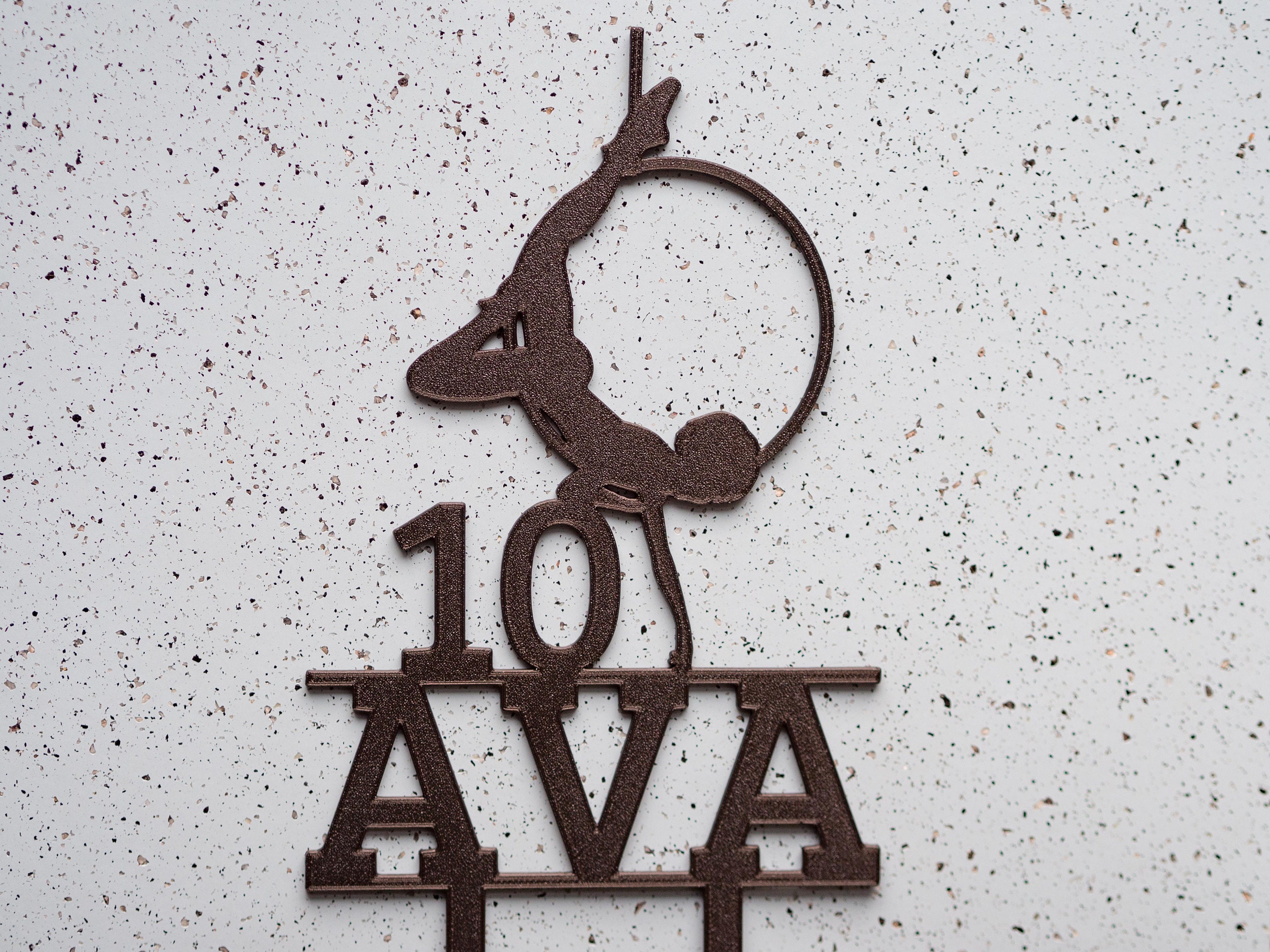 Aerial Hoop Cake Topper Female Gymnast Silhouette Acrobatic - Etsy