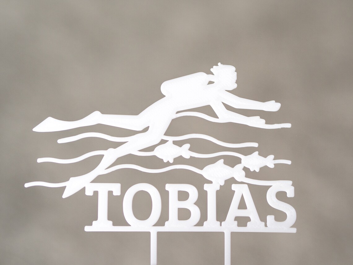 Scuba Diver Cake Topper Diving Cake Topper Scuba Diver Cake | Etsy