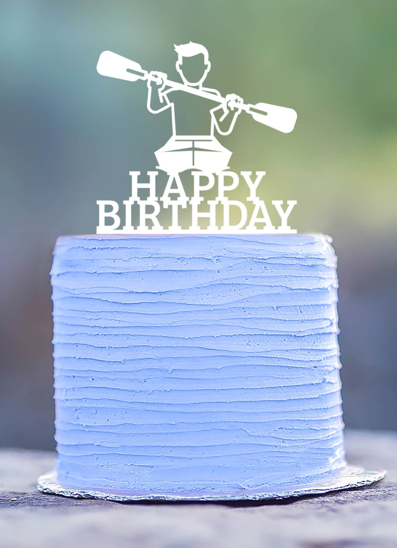 Happy Birthday Topper Kayak Cake Topper Kayak Cake - Etsy