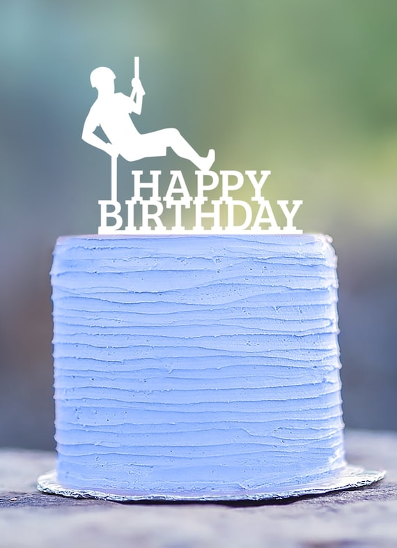 Happy Birthday Topper Rock Climbing Cake Topper Climber - Etsy