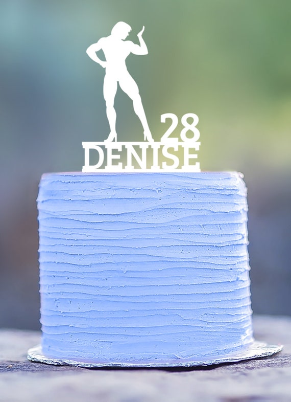 Female Bodybuilder Gym Cake Topper Weight Lifting Cake | Etsy