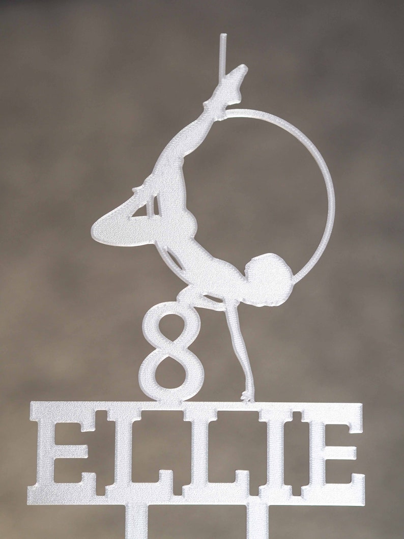 Aerial Hoop Cake Topper: 3D Printed Gymnast Silhouette - Etsy UK