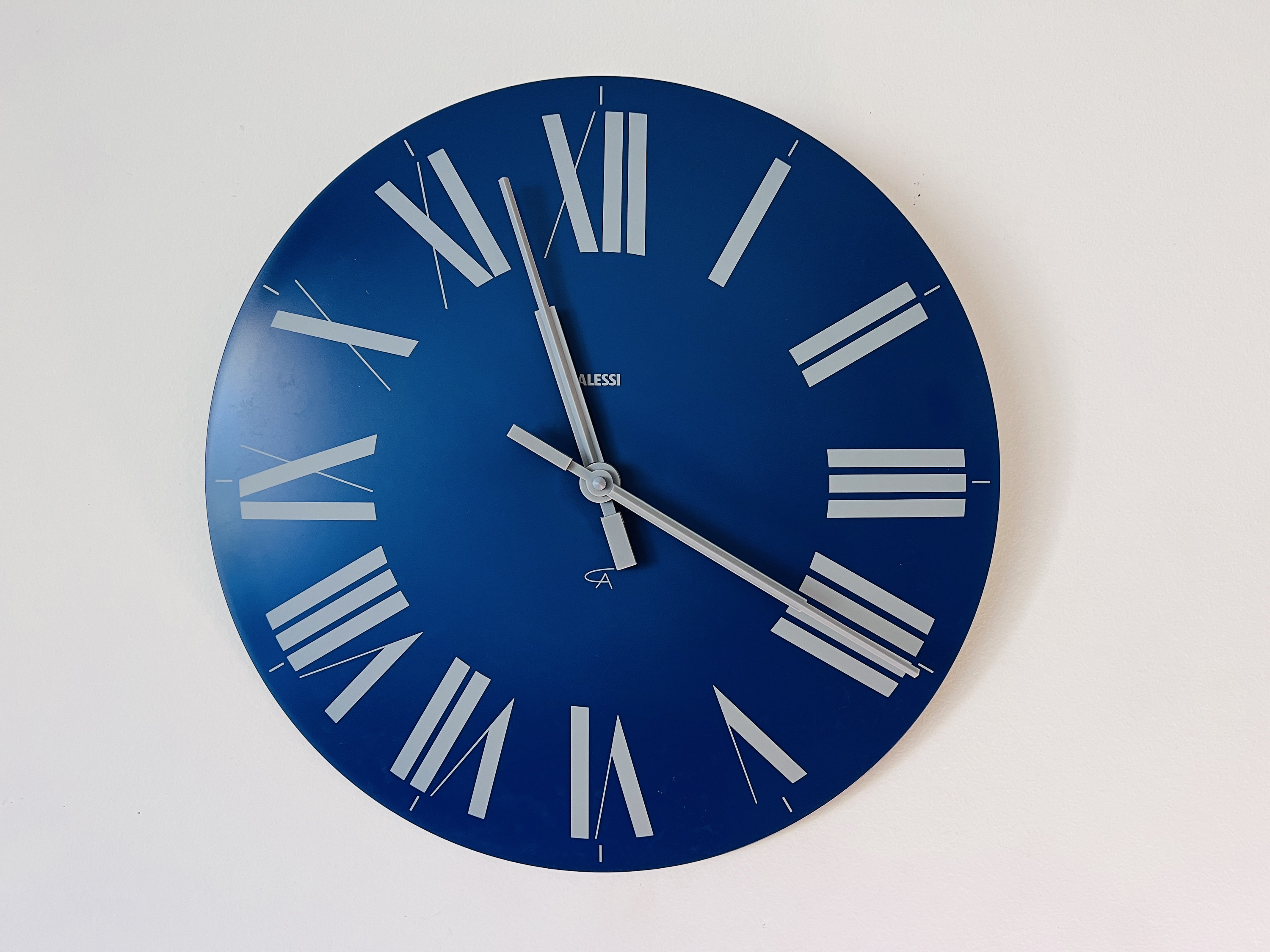 ALESSI Wall Clock Dark Blue Achille Castiglioni - Etsy