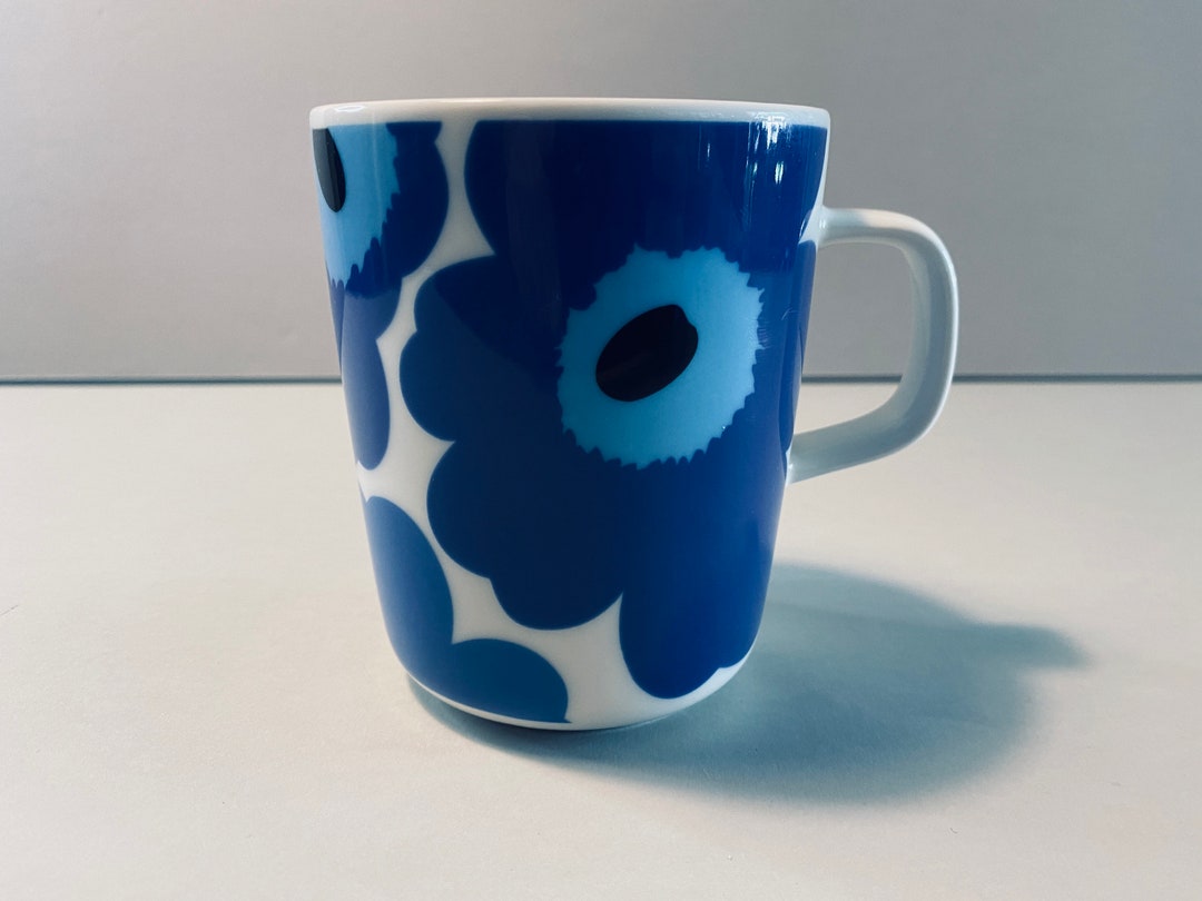 MARIMEKKO Porcelain Mug 250ml unikko Blue - Etsy