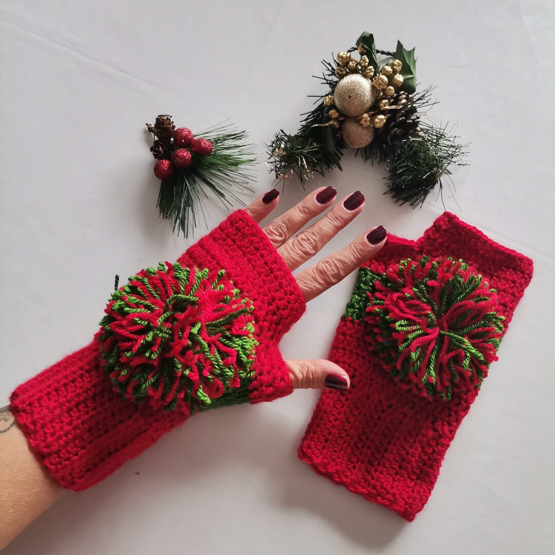 Christmas Gifts Gloves Accessories Christmas Fingerless - Etsy
