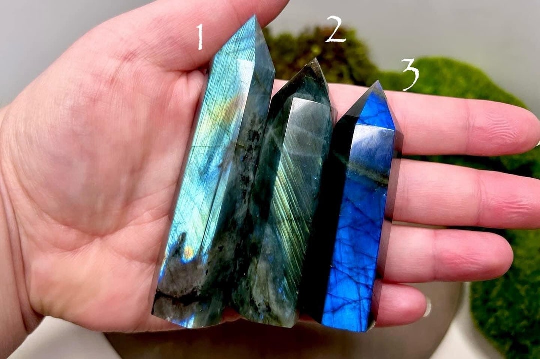 Labradorite Towers Blue Flash Choose Yours - Etsy