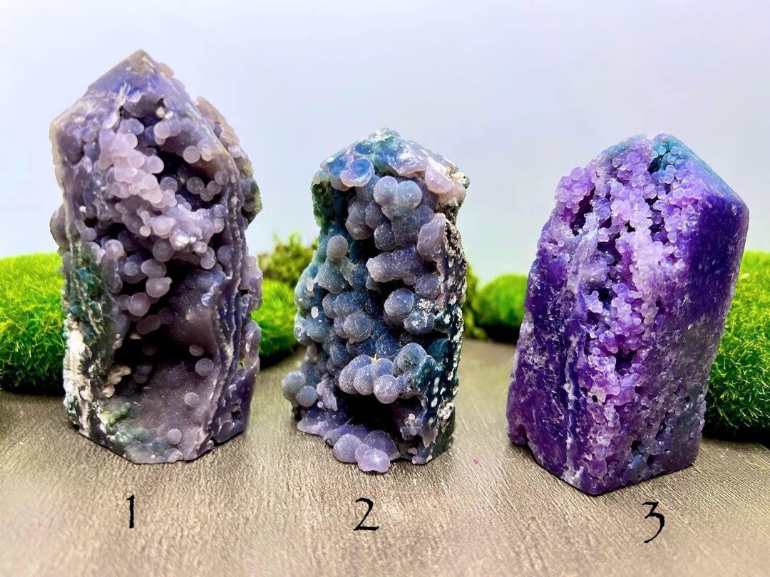 Grape Agate Towers Chunky High Quality Purple & Green Choose Yours - Etsy