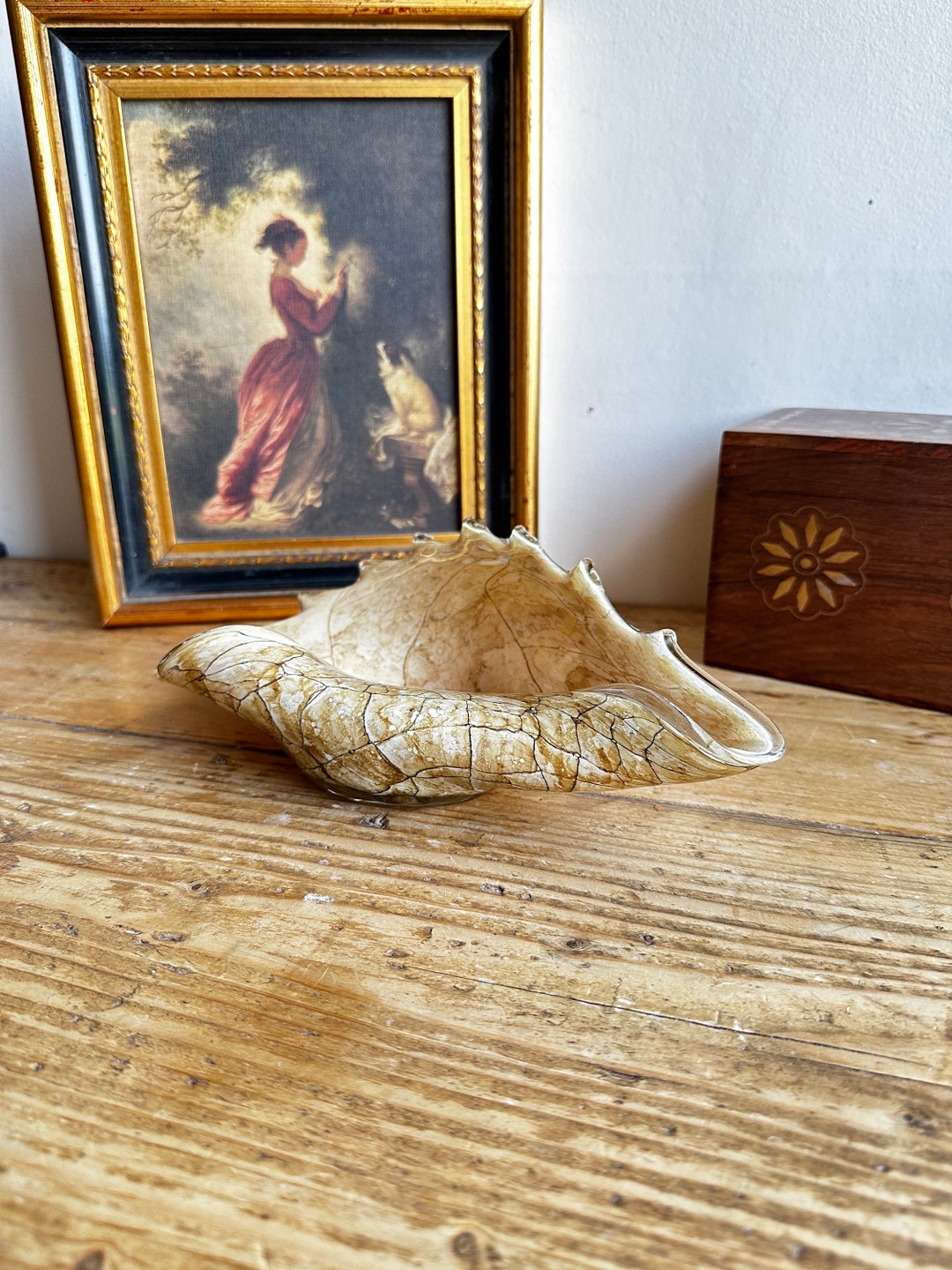 Handcrafted Conch Shell Blown Glass Bowl - Individually Designed Glass ...