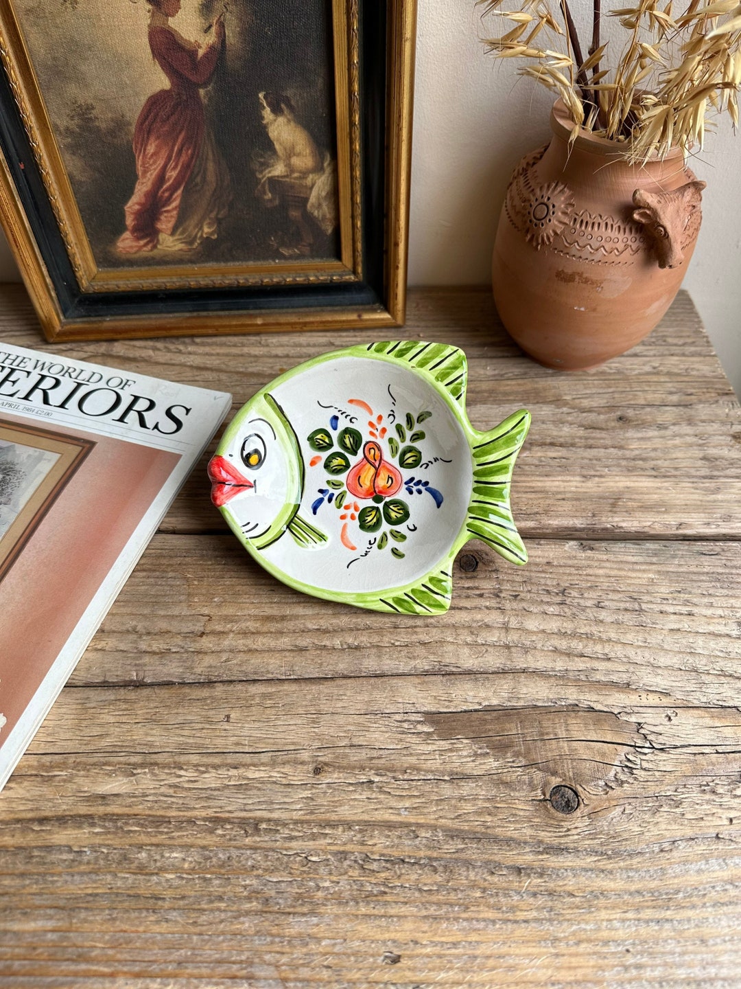 Decorative Fish Plate - Handmade Ceramic Home Decor - Mediterranean ...