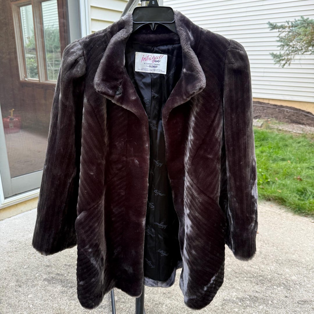 Vintage Intrigue Brand Faux Fur Coat by Glenoit Size 10, Women's - Etsy