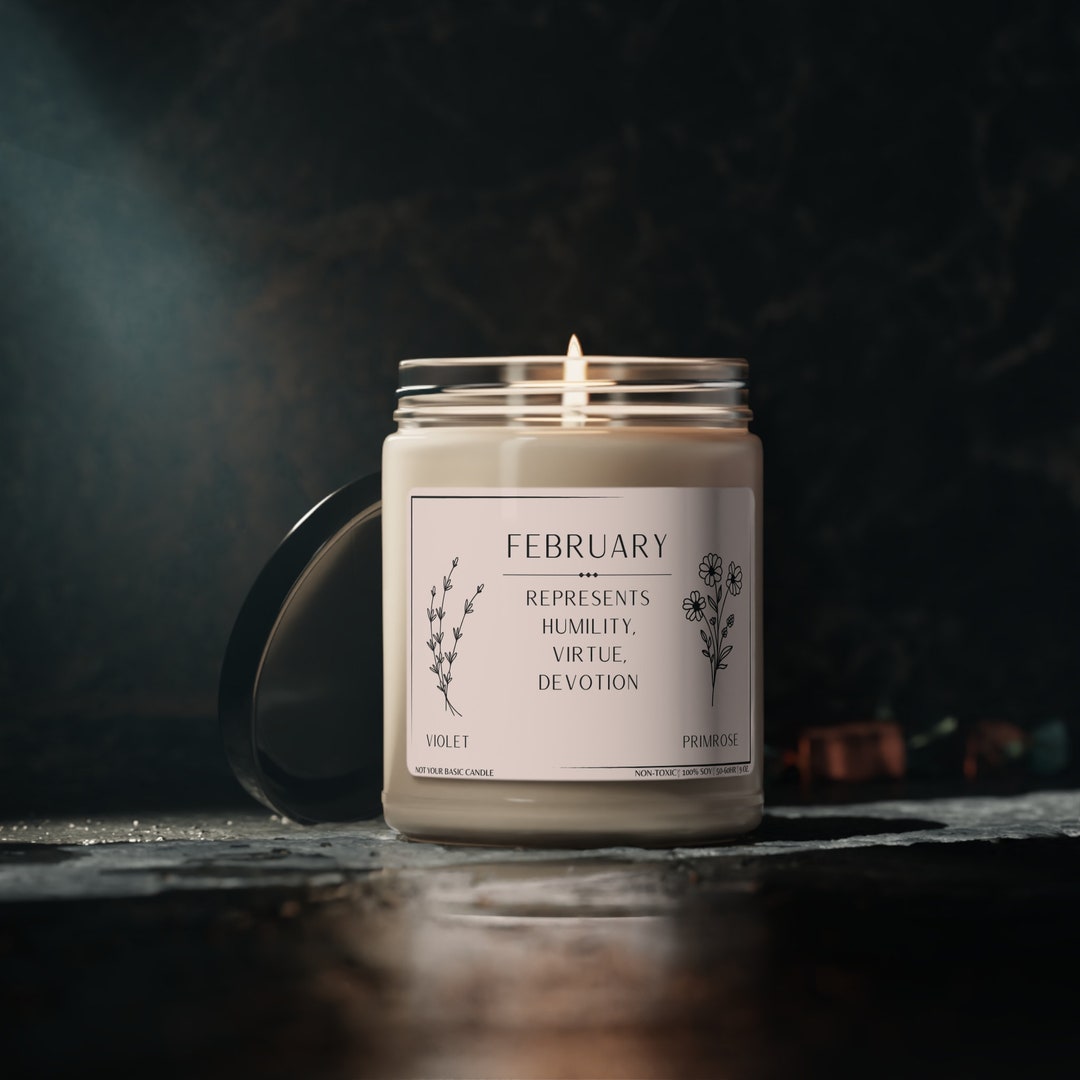Birth Flower Candle February Birthday Gift February Girl Gift for ...