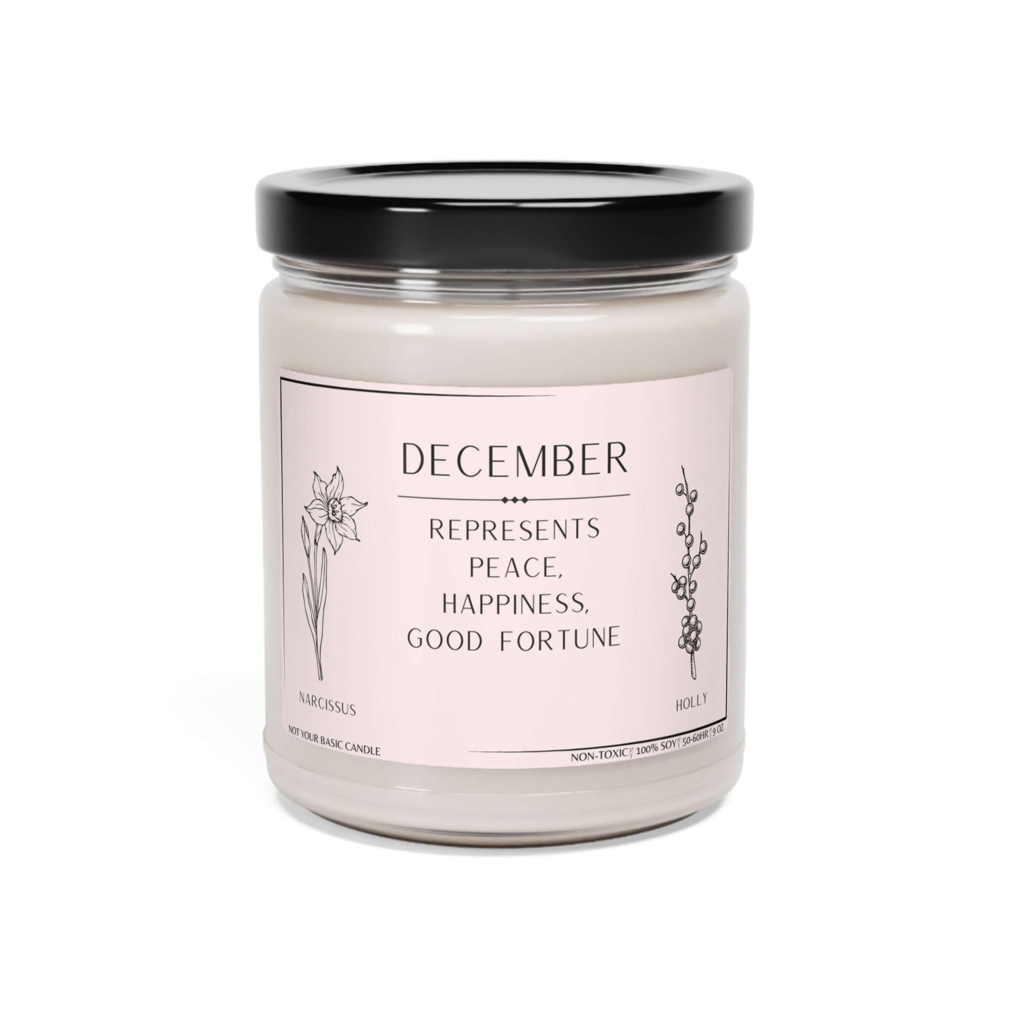 Birth Flower Candle December Birthday Gift December Girl Gift for ...