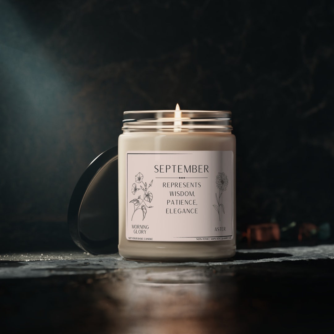 Birth Flower Candle September Birthday Gift September Girl Gift ...