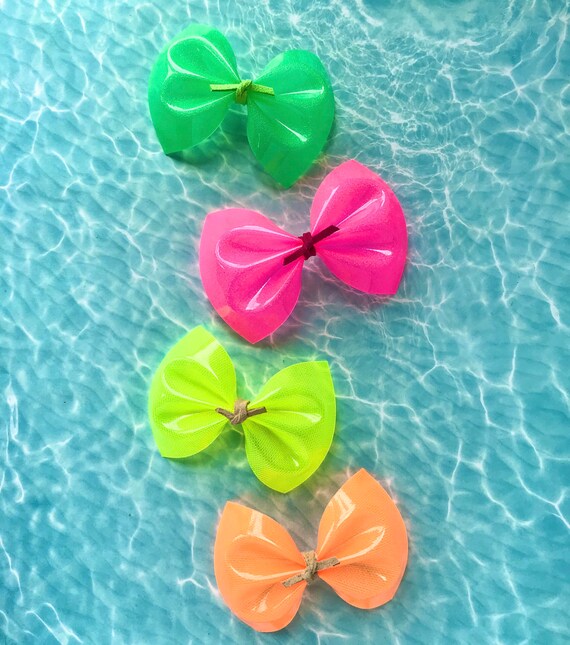 Neon Pool Bows for Girls Bright Colored Hair Bows Baby Girl - Etsy