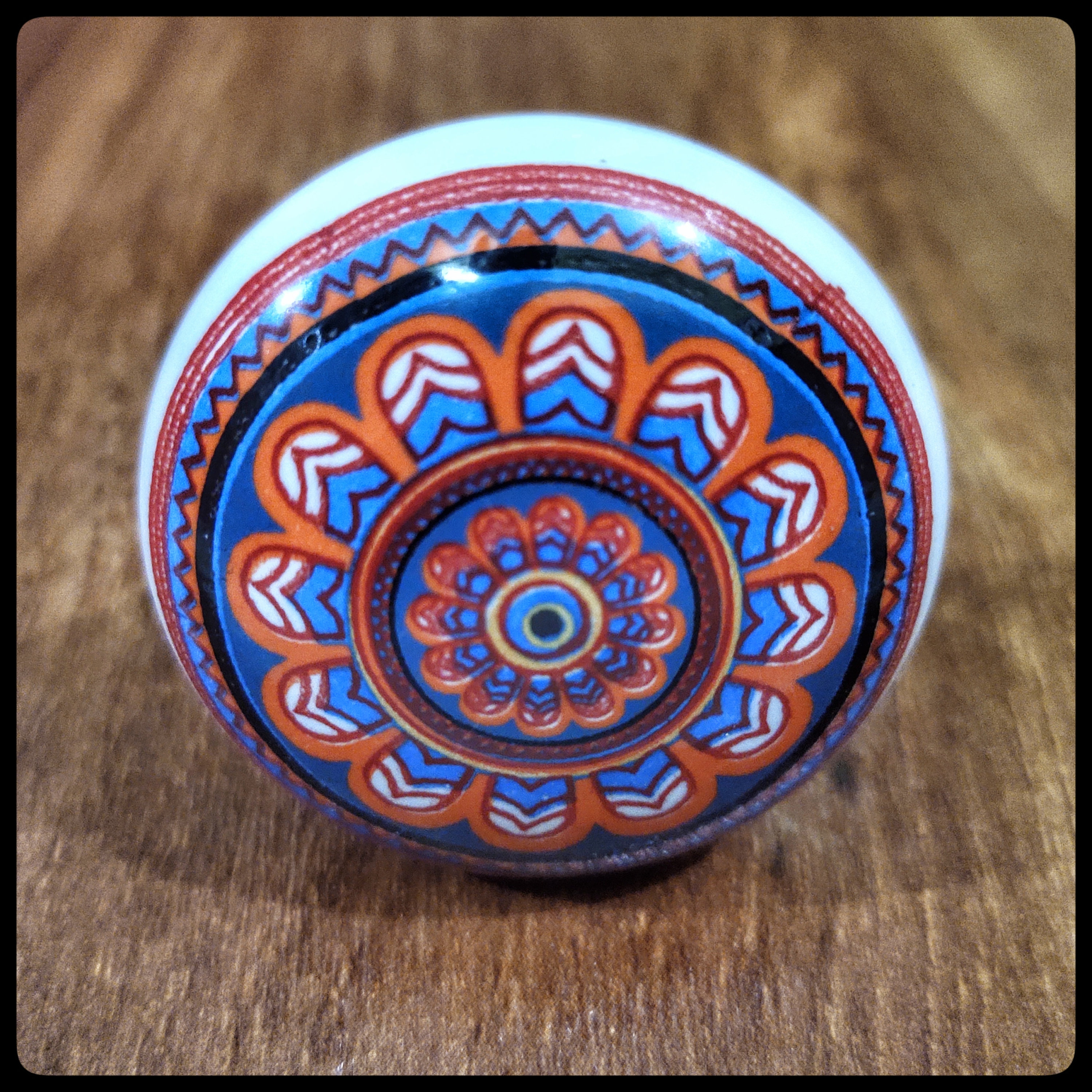 Vintage Handmade Cabinet Pulls Rare Home Interior Decor Mandala Ceramic ...