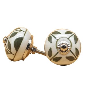 Hand-painted Ceramic Cabinet Knobs: Vintage Style Drawer Pulls - Etsy