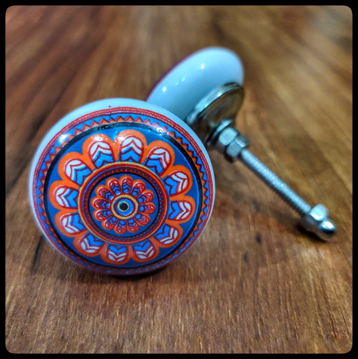 Vintage Handmade Cabinet Pulls Rare Home Interior Decor Mandala Ceramic ...