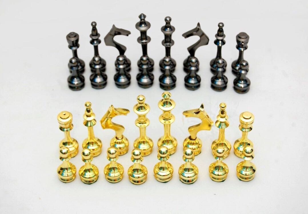 Collectible Full Brass Chess Set 12 100% brass | Etsy