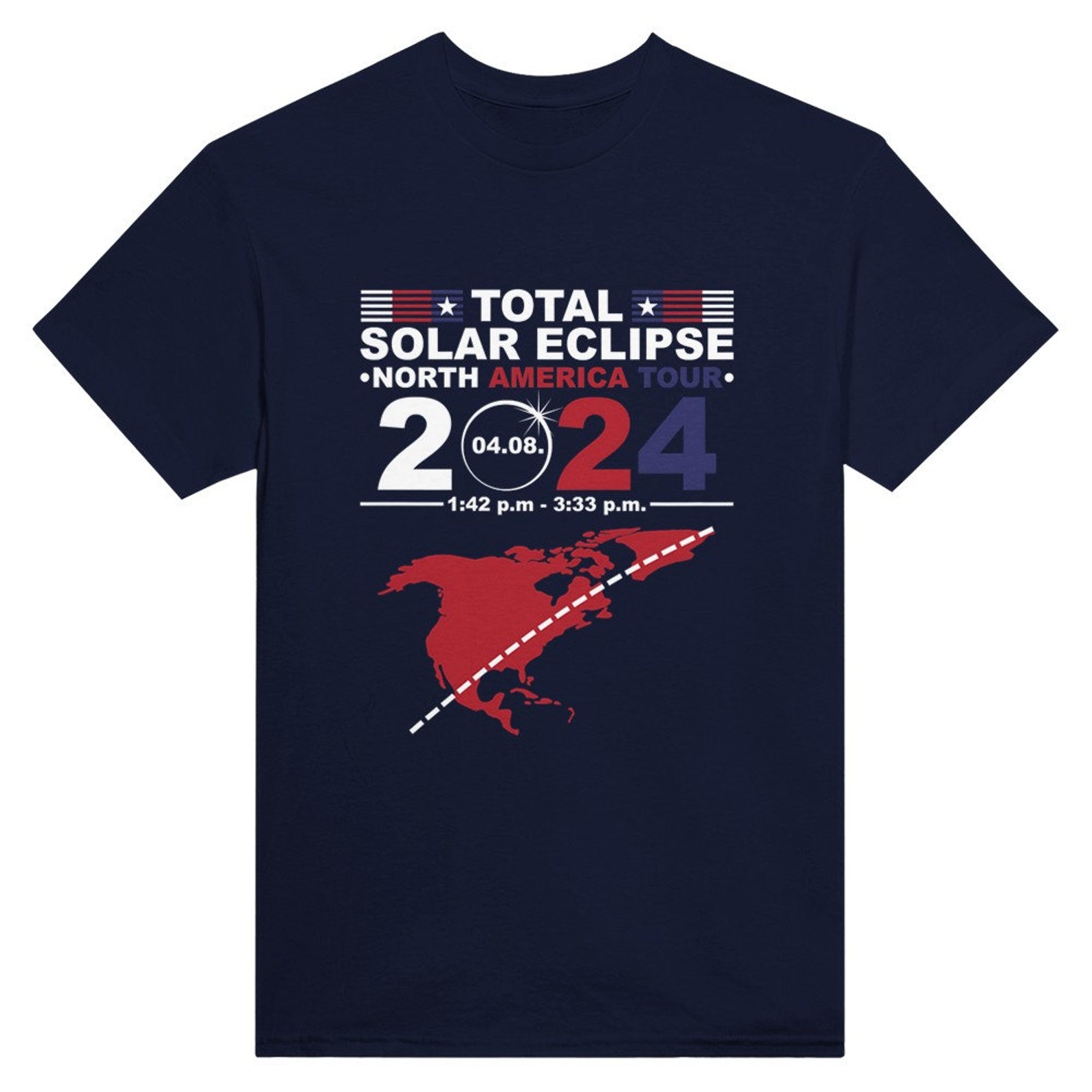 Solar Eclipse Shirt, Total Solar Eclipse 2024 T-shirt, April 8 Path of ...