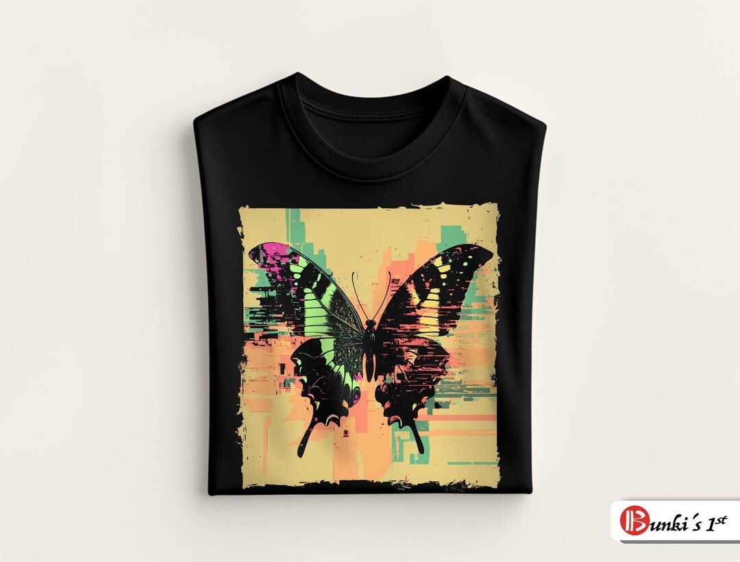 Y2K Cybercore Butterfly T-shirt, Aesthetic Grunge Graphic Tee, Retro ...