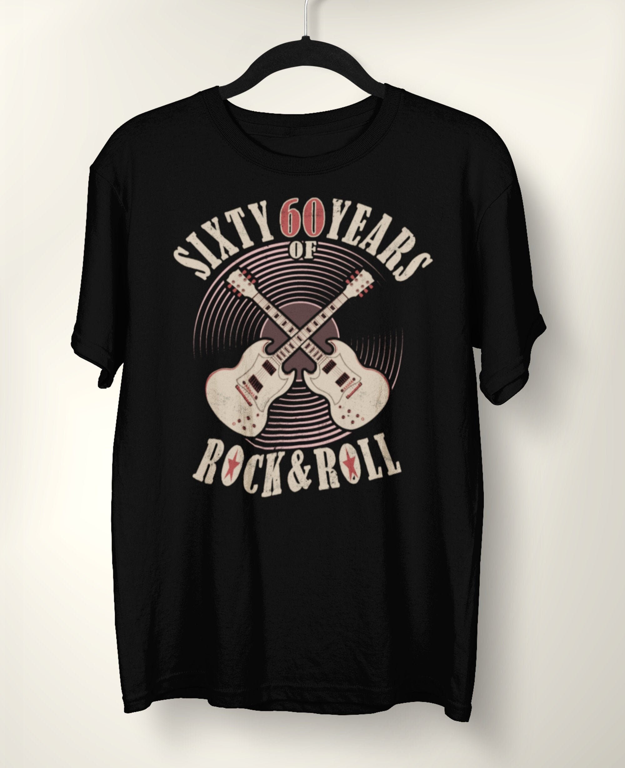 Sixty Years of Rock and Roll 60th Birthday Gift T-shirt | Etsy