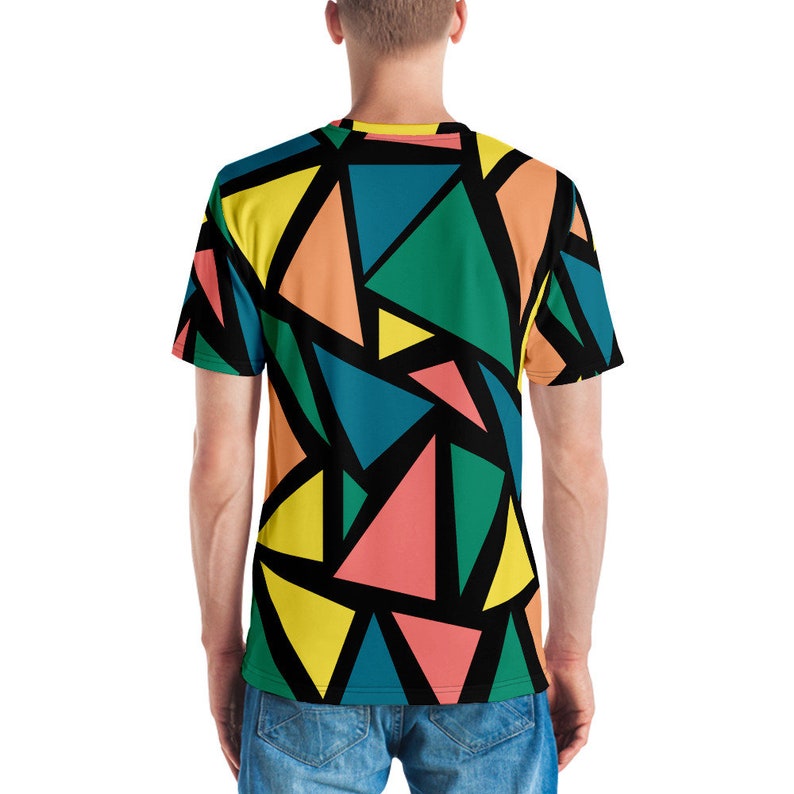 Men's Premium T-shirt Retro Triangles in Vintage Colors - Etsy