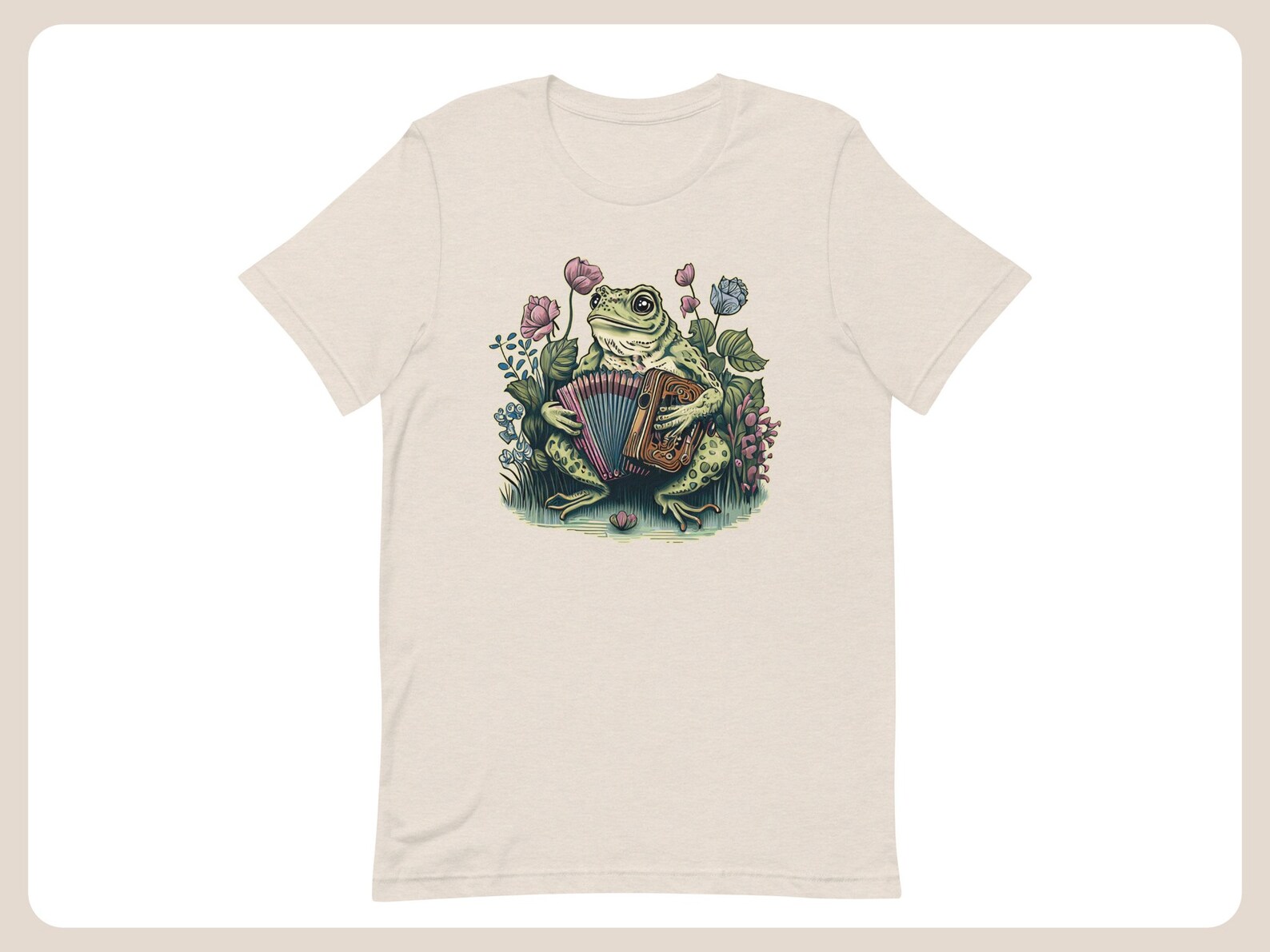 Cottagecore Frog Playing Accordion Cottagecore Aesthetics - Etsy