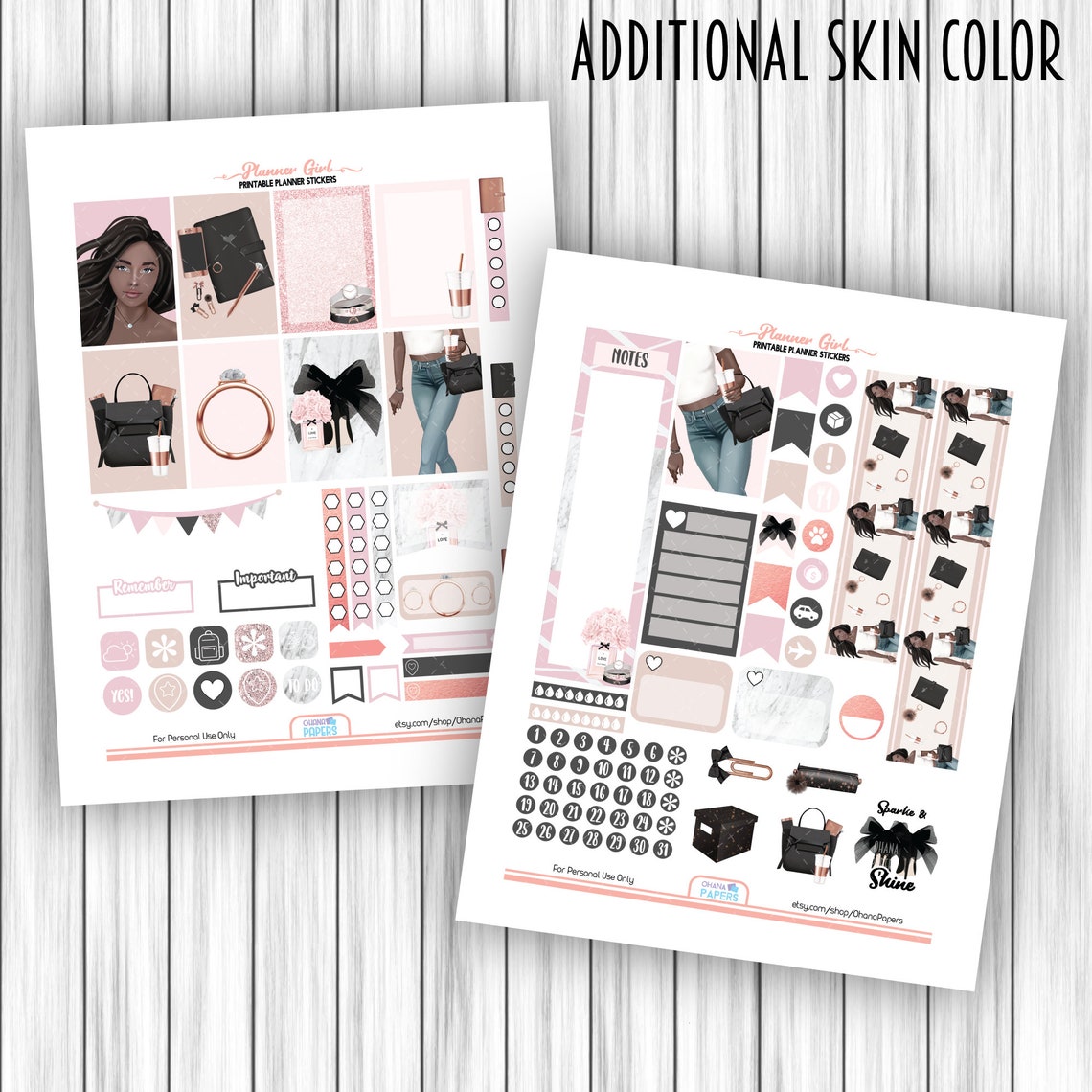 PLANNER GIRL Printable Planner Stickers Happy Planner Classic - Etsy