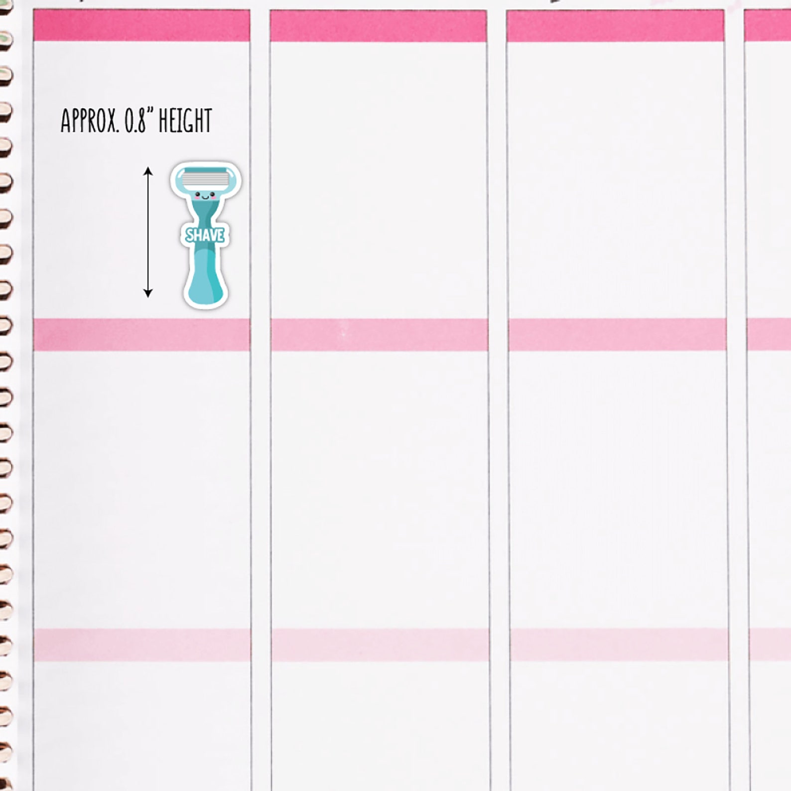 Printable Planner RAZOR Stickers, Shave Decorative Stickers | Cute ...