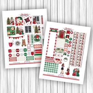 Printable CHRISTMAS GIRL Planner Stickers, Winter Weekly Kit, Erin ...