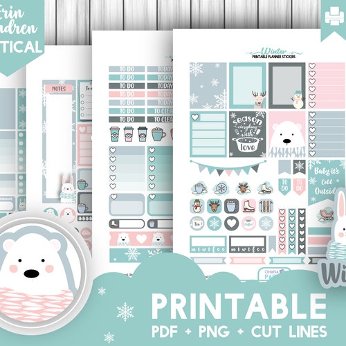 Pastel Rainbow Printable Planner Weekly Kit Erin Condren - Etsy