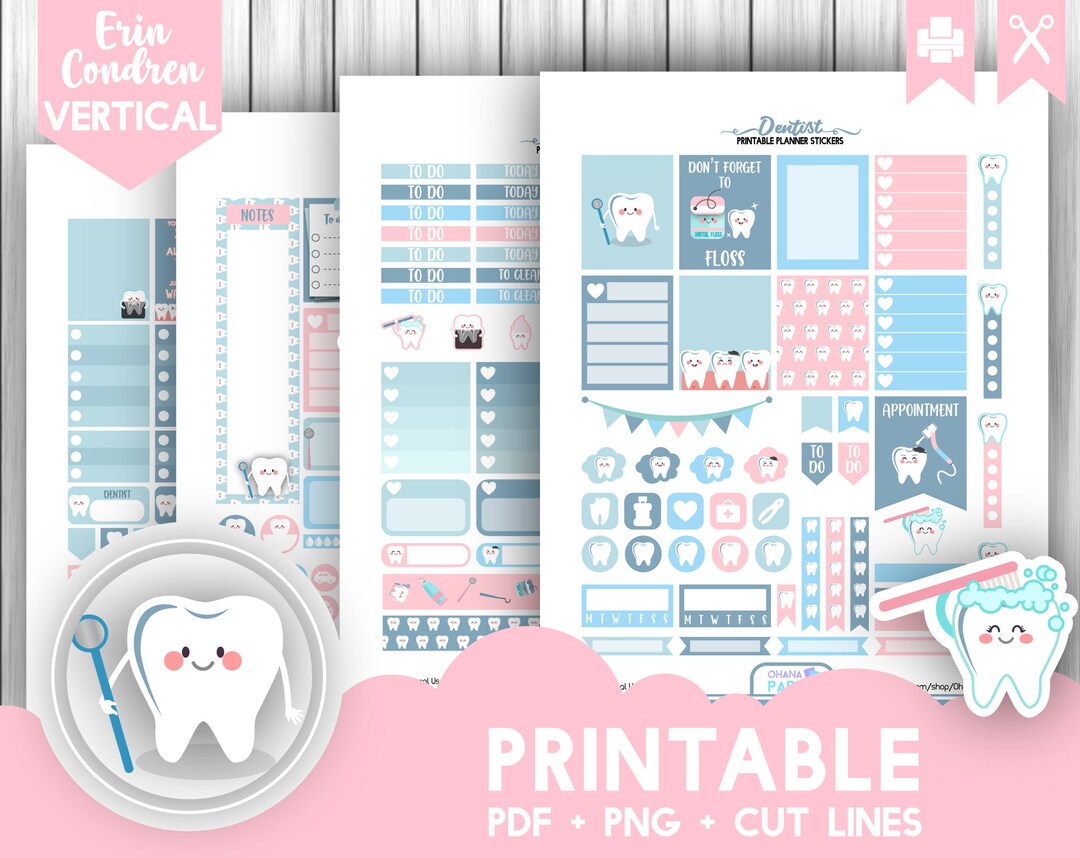 Dentist Planner Stickers Weekly Kit Printable Appointment Stickers ...
