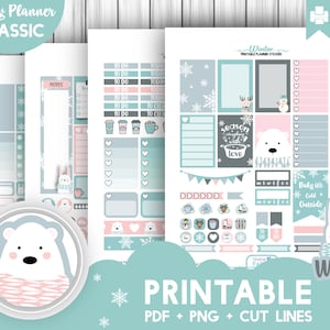 WINTER Happy Planner Printable Stickers Weekly Kit Winter Planner ...