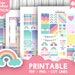Pastel Rainbow Printable Planner Weekly Kit Erin Condren | Etsy