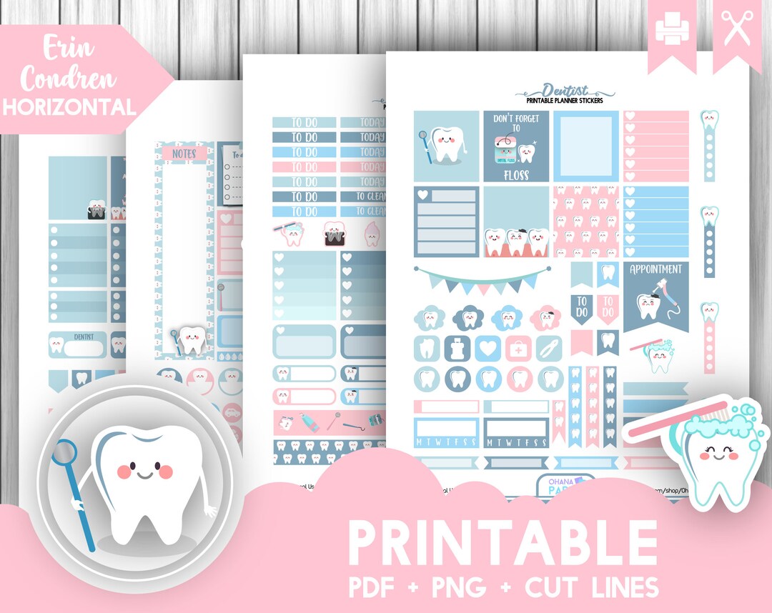 Dentist Planner Stickers Weekly Kit Printable Appointment Stickers ...
