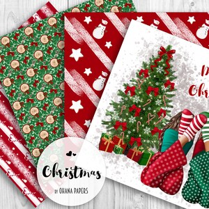 CHRISTMAS Digital Paper Pack, Winter Seamless Pattern, Fashion ...