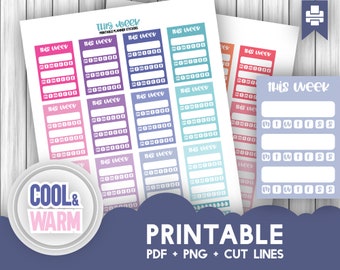 Cleaning Sidebar Weekly Tracker Planner Stickers Functional - Etsy