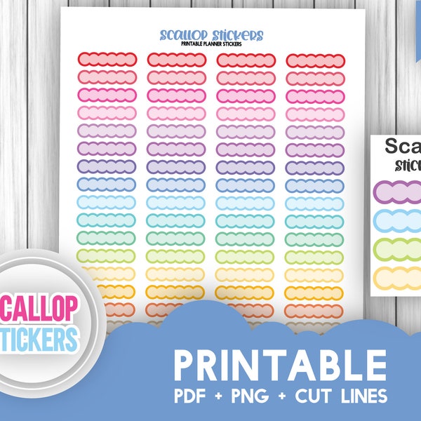 Scalloped Labels - Etsy