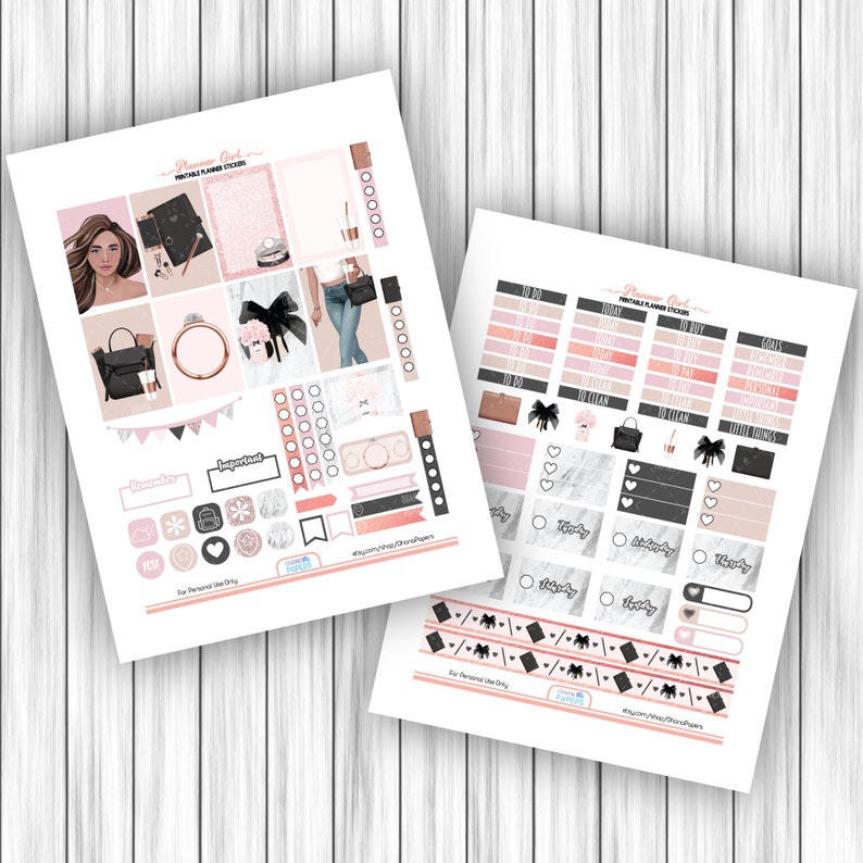 PLANNER GIRL Printable Planner Stickers Happy Planner Classic - Etsy