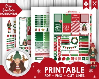 Printable Planner Stickers, Erin Condren, Vertical, Weekly Kit ...