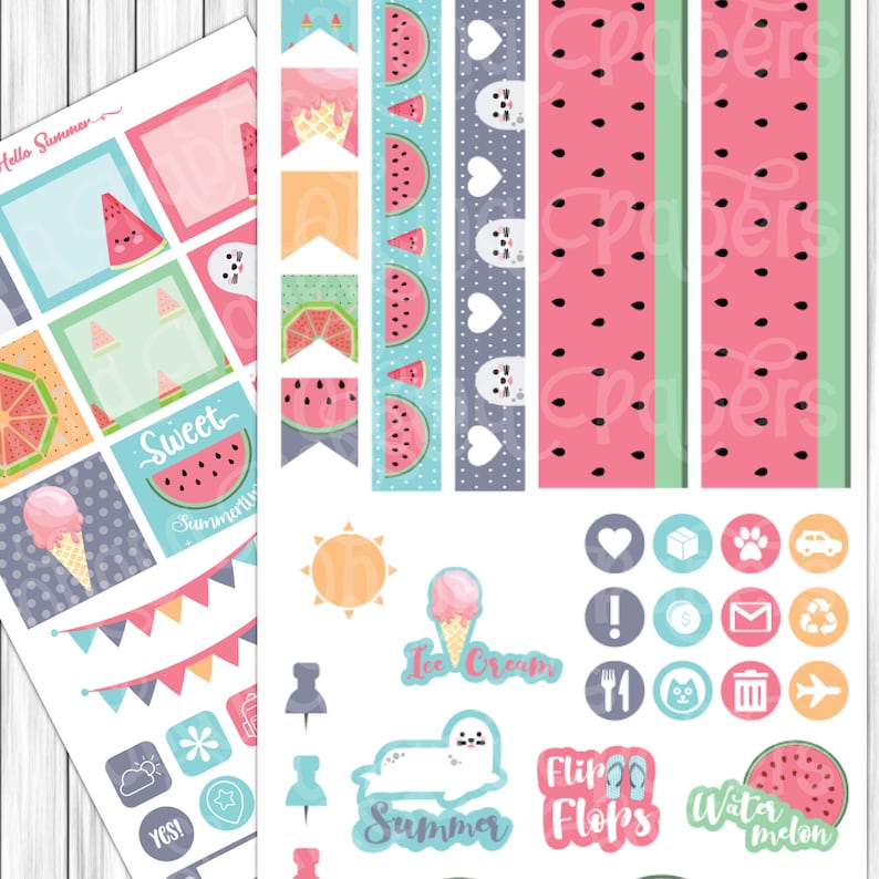 HELLO SUMMER Printable Planner Weekly Kit Hobonichi Weeks - Etsy