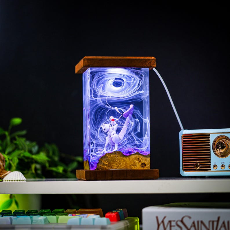ME,WTWO Po.ke.m.on Lamp Custom P,oke,mon Epoxy Lamp Poke,mon Terrarium ...