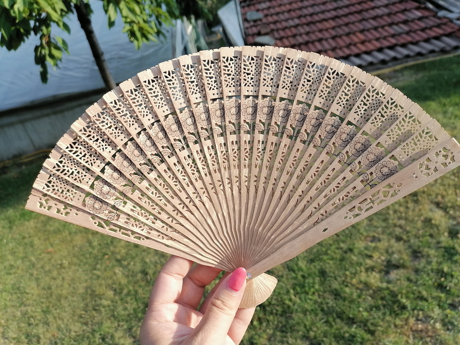 Vintage Wooden Fan Wooden Hand Fan Handmade Wooden Fan | Etsy