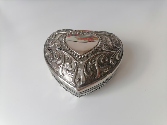 Metal jewellery box, Vintage jewellery box, Metal Jew… - Gem