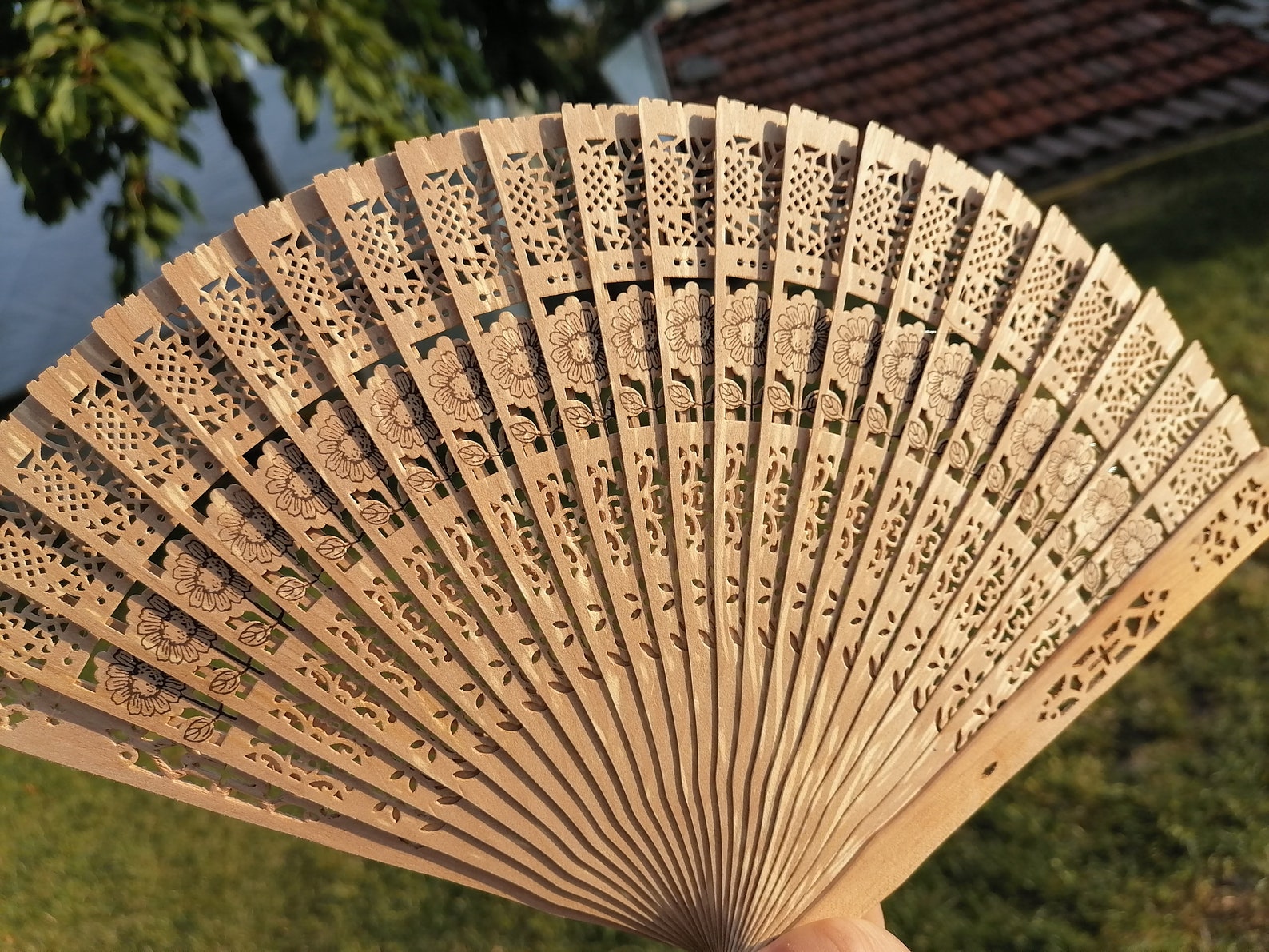Vintage Wooden Fan Wooden Hand Fan Handmade Wooden Fan | Etsy