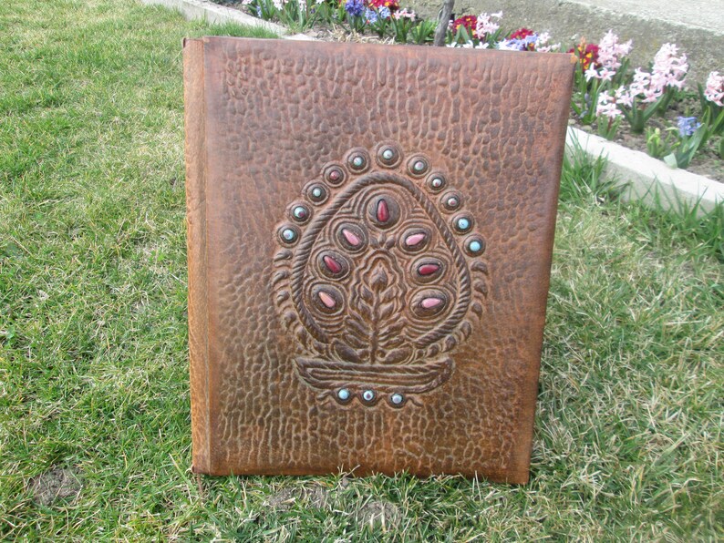 Genuine Leather Folder Embossed Leather Folder Vintage - Etsy