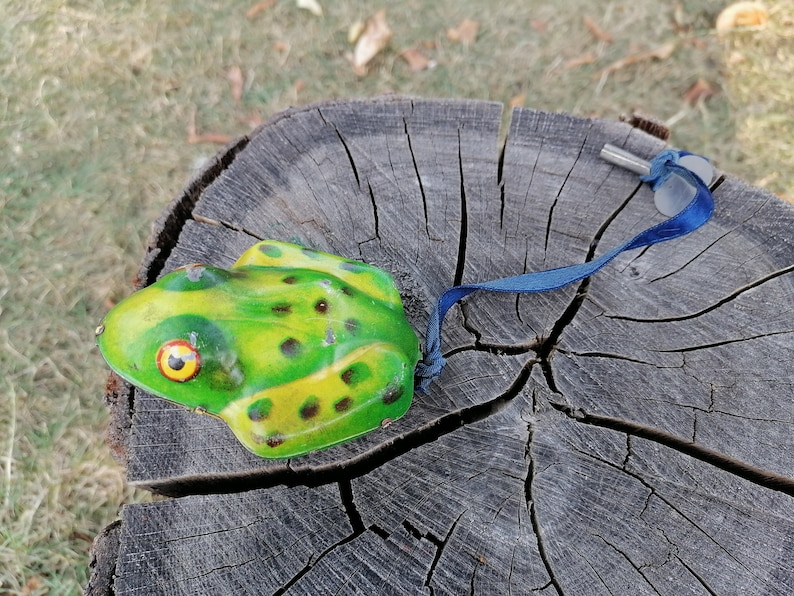 Tin Mechanical Toy, Tin Frog, Wind-up Toy, Toy Frog, Gift for Child ...