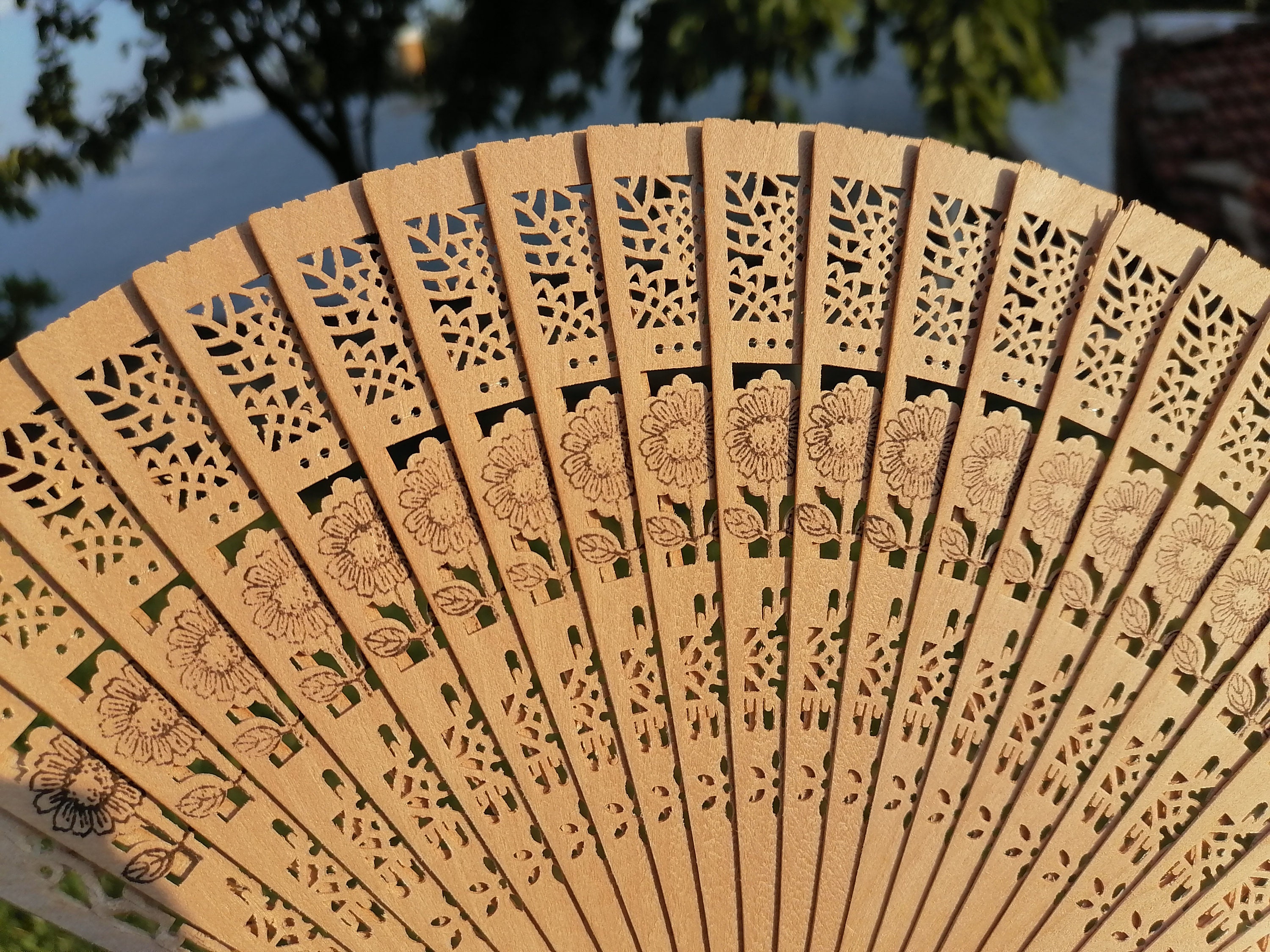 Vintage Wooden Fan, Wooden Hand Fan, Handmade Wooden Fan, Folding Hand ...