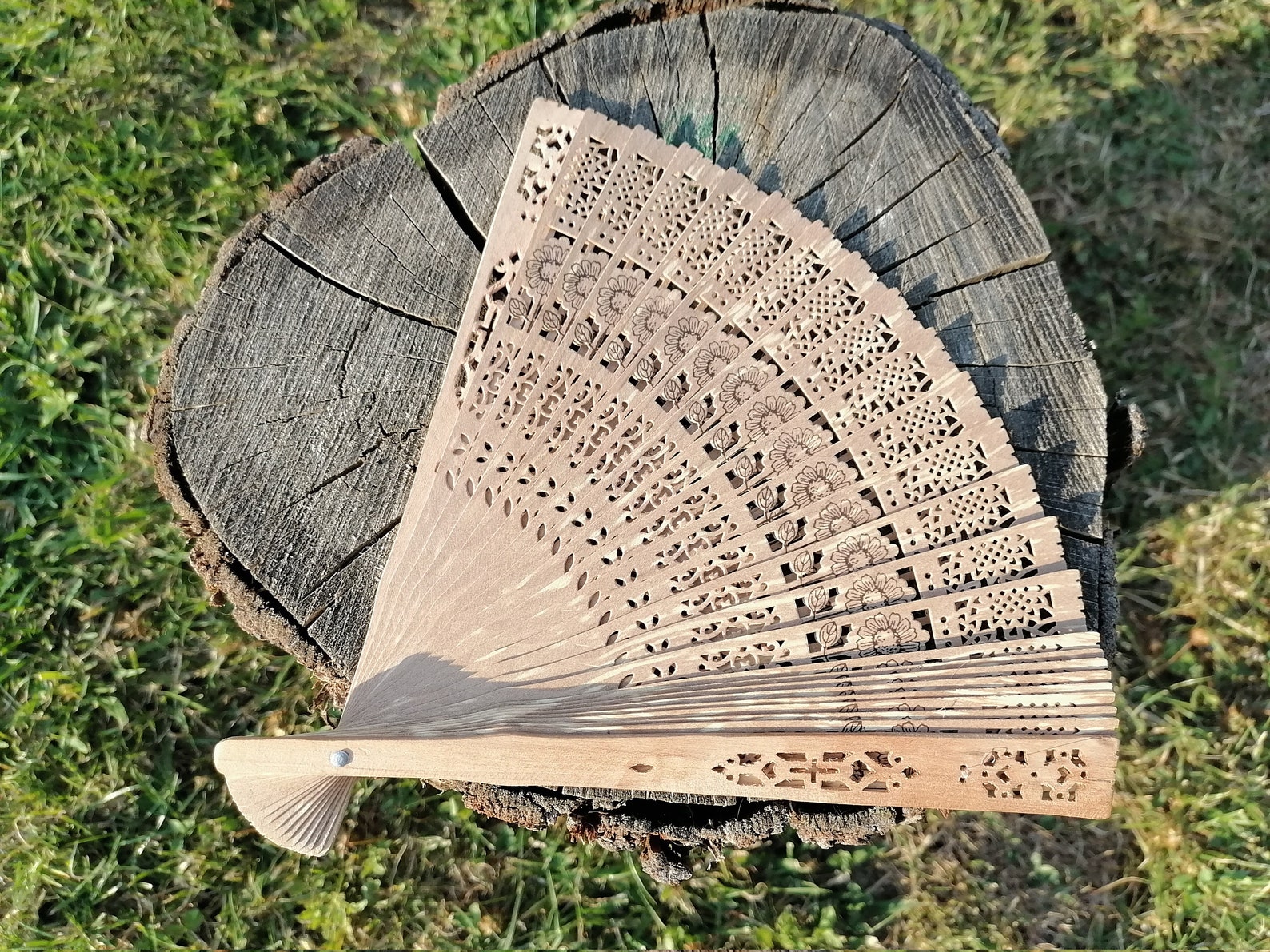 Vintage Wooden Fan Wooden Hand Fan Handmade Wooden Fan | Etsy